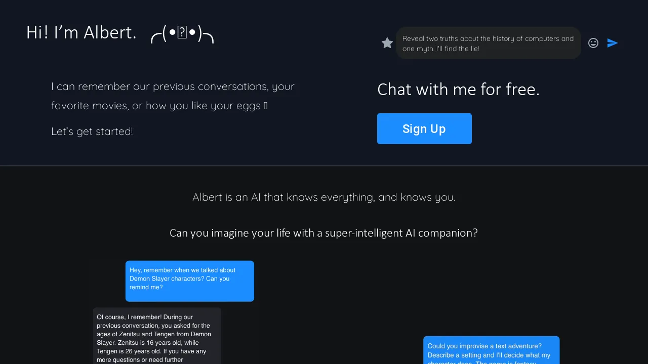 Albert - AI that knows everything, and knows you - BestofAI